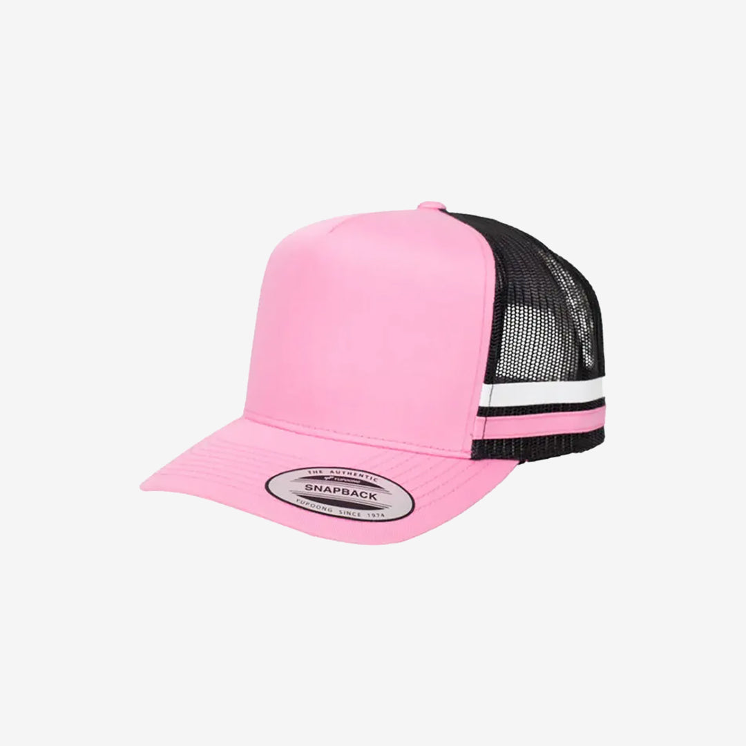 Shop Company Branded Yupoong Stripe 5‑Panel Cap – Mercha – mercha.com.au