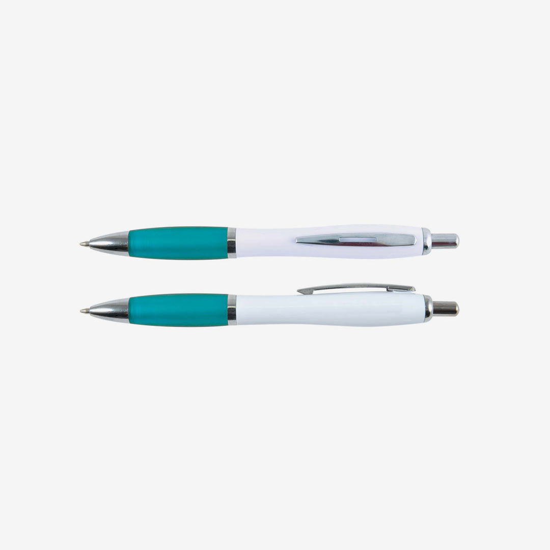 Shop Company Branded Logo Line Viva Pen with White Barrel - Mercha ...